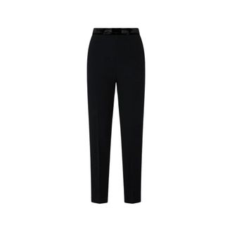 Roberto Cavalli High-Rise Straight Leg Kn&ouml;chellange Hose - - Trousers - Damen - Schwarzk - L