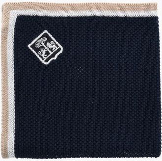 Corneliani Cotton Pocket Square with Contrasting Edge size Unica