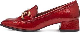 Tamaris Femme, Chaussures, Rouge, Taille: 38 EU Mocassins Rouges Brillants avec Vamp D&eacute;coratif