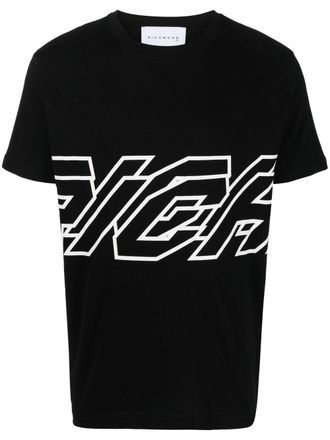 John Richmond t-shirt en coton &agrave; logo imprim&eacute; - Noir