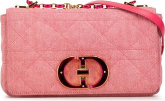 Dior Hobo Bags - Medium Denim Macrocannage Caro Bag - Gr. unisize - in Gold - f&uuml;r Damen