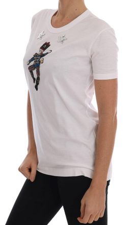 Dolce & Gabbana Womens White Cotton Fairy Tale T-Shirt