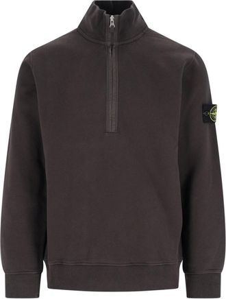 Stone Island Logo Turtleneck Sweatshirt