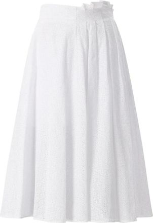 Msgm Msgm, Femme, Jupes, Blanc, Taille: 40 FR Jupe Midi Brod&eacute;