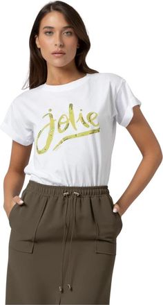 Kocca Femme, Tops, Blanc, Taille: 44 FR Jolie Banded T-Shirt