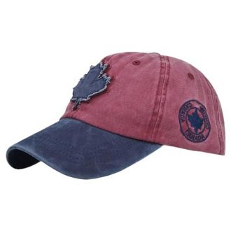 Generic Casquette de baseball du Canada 2026 avec drapeau de feuille d&eacute;rable brod&eacute; pour la f&ecirc;te du Canada, bleu marine, Taille unique