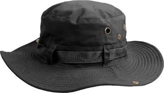 Generic Chapeau de soleil à large bord - Chapeau de soleil pliable - Protection UV - Accessoires de voyage pour randonnée, camping, jardinage - Noir