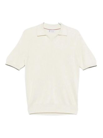Brunello Cucinelli Pull Col Rond - Blanc