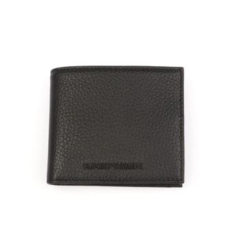 Emporio Armani Schwarzes Lederportemonnaie und Kartenhalter - - Accessories - Herren - Schwarzk - ONE SIZE