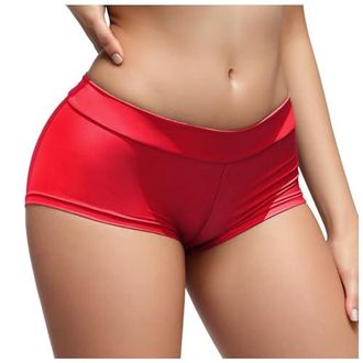 Generic Bas de bikini pour femme - Short de bain - Tankini fronc&eacute; - Maillot de bain pour femme - Pour la plage, les vacances, les vacances, Rouge, XXL