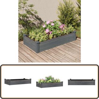 vidaXL Vidaxl - Lit sur&eacute;lev&eacute; de jardin doublure 120x60x25 cm bois massif sapin - Jardiniere - Bac Plante - Potager Sur&eacute;l&eacute;v&eacute; - Lit De Jardin - Fleurissement