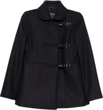 Fay Femme, Manteaux, Bleu, Taille: 38 FR Single-Breasted Manteaux