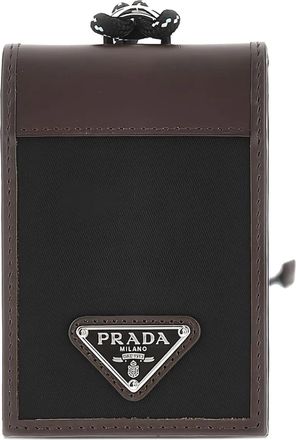 Prada logo-plaque cardholder - Schwarz