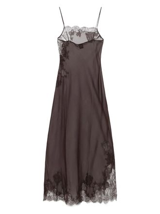 Carine Gilson robe de chambre en soie - Marron