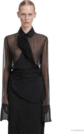 Marc Le Bihan Organza Flower Shirt
