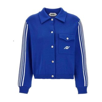Autry Side Band Cardigan - - Knitwear - Damen - Blau - L