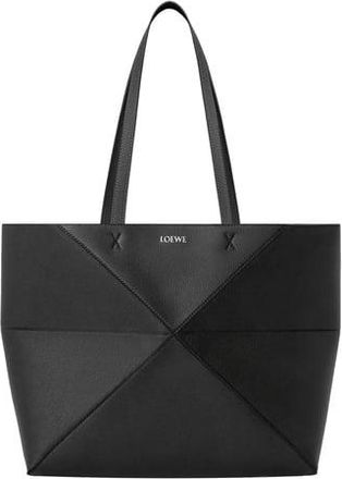 Loewe Puzzle Fold tote horizontal moyen en cuir de veau grain&eacute; souple
