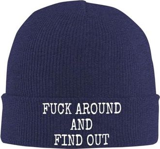 Generic Foutez-Vous La Paix Et D&eacute;couvrez-Le Unisex Bonnet De Trawler &Eacute;pais Bonnets Tricot&eacute; Souple Skull Cap pour Jogging Cyclisme Sport