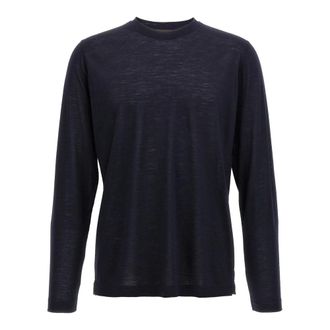 Zanone Leichtes Woll-T-Shirt - - Knitwear - Herren - Blau - XL
