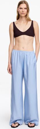 Arket Hose Aus Seidentwill -Blau