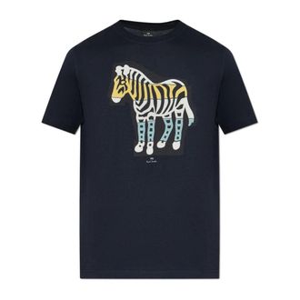 Paul Smith Homme, Tops, Bleu, Taille: XL T-shirt à imprimé coloré