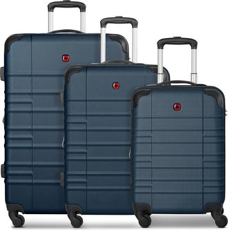 Wenger Koffer-Set 3-teilig f&uuml;r Damen und Herren | Reise-Trolleys 51 x 30 x 75 cm aus hochwertigem, sto&szlig;festem ABS Material | Erweiterbar & Teleskopgriff| Amp