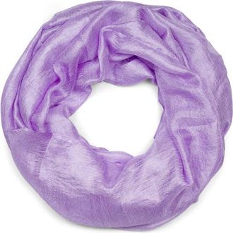 styleBREAKER Écharpe loop pour femmes légère et soyeuse en couleurs unies, écharpe tubulaire estivale unie 01017063, couleur:Lilas