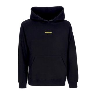 PROPAGANDA Schwarzer Ripp-Hoodie mit Schlangenprint - - Sweatshirts & Hoodies - Herren - Schwarzk - XL
