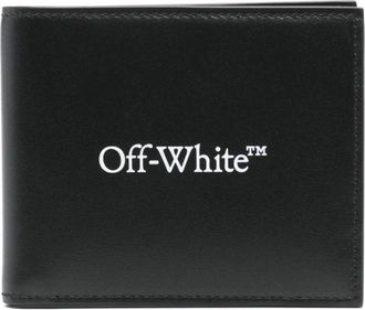 Off-white Homme, Accessoires, Noir, Taille: ONE Size Portefeuille Bifold en Cuir Bookish