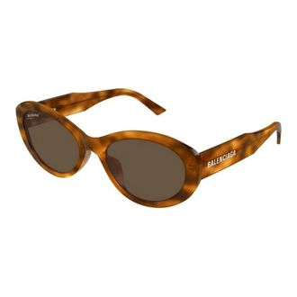 Balenciaga Flache ovale Sonnenbrille - - Accessories - Damen - Braun - 56 MM