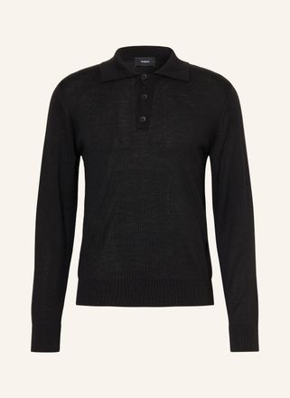 IM BRIAN Im Brian Strick-Poloshirt Mit Merinowolle schwarz