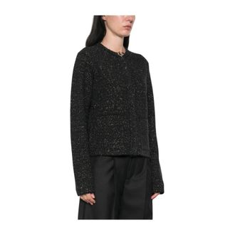 Fabiana Filippi Boucl&eacute; Tweed Jacke - - Jackets - Damen - Schwarzk - XL