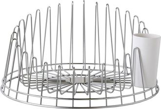 Alessi A APD04 Tempo Geschirrabtropfer, Silber