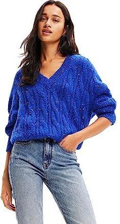 Desigual MAGLIONE DONNA BLU