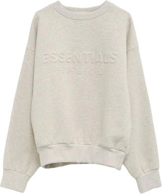 Fear of God Homme, Sweatshirts et sweats &agrave; capuche, Gris, Taille: XS SweaT-shirt Ras du Cou Classique Estamp&eacute;