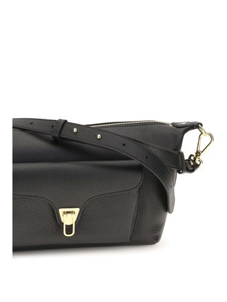 Coccinelle Womens Shoulder Bag Beat Generation Black Leather Calf