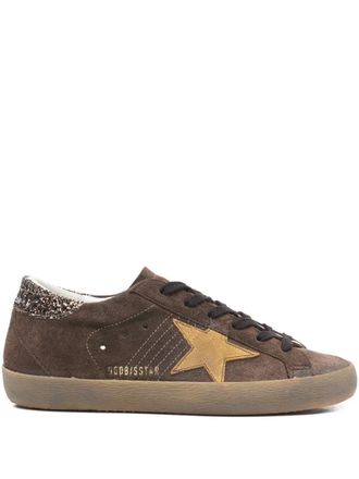 Golden Goose Super Star Suede Upper Toe Tongue And Star Glitter Heel