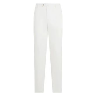 Philipp Plein Homme, Pantalons, Blanc, Taille: 4XL Linen Joy Fit Pantalons