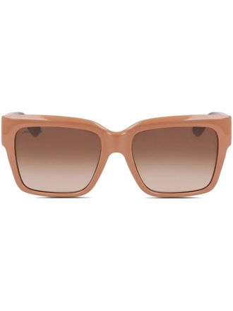 Lacoste lunettes de soleil &agrave; logo imprim&eacute; - Tons neutres