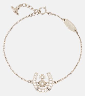 Vivienne Westwood Armband Mare Orb aus Sterlingsilber mit Kristallen