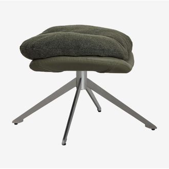 Sklum Drehbarer Fu&szlig;hocker Amanda aus Boucl&eacute;-Stoff