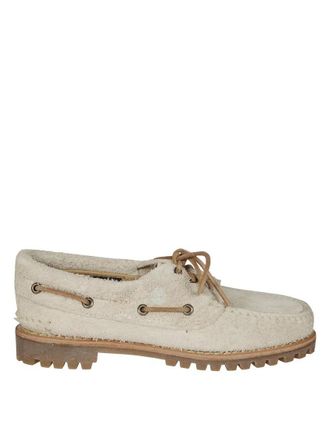 Timberland Natural Suede Boat Shoes With Rugged Finish - Gr. 6_5 - in Beige