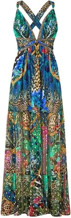 Camilla Femme, Robes, Multicolore, Taille: 38 FR Bead Strap Gathered Panel Dress Animal Alchemy
