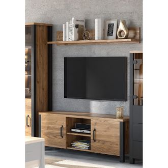 Red Living home24 Wohnkombination 2-teilig Front & Korpus: Spanplatte, foliert Absetzung: Spanplatte, laminiert Braun 203 x 77 x 43cm