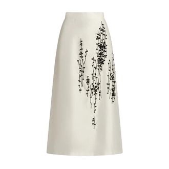 Kiton Taillierter Rock mit erhabener Stickerei - - Skirts - Damen - Wei&szlig; - XS