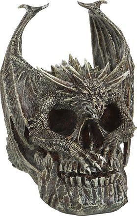 Spiral Draco Skull - Schreibtisch-Skulptur