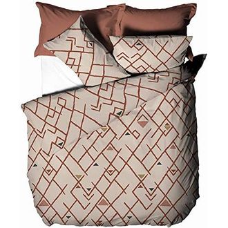 furn. Inka Bettbezug-Set, Ziegelsteine, Einzelbett