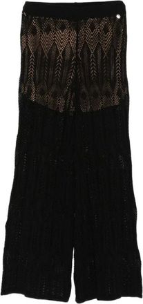 Liu Jo Femme, Pantalons, Noir, Taille: 38 FR Lace Pantalons