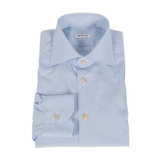 Kiton Baumwoll-Langarmhemd - - Shirts - Herren - Blau - M
