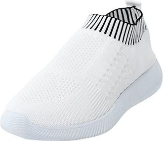 Generic Chaussures dhiver pour femme Mode Été Femme Grande Taille Slip On Mesh Respirant Léger Confortable Décontracté Chaussures Femme Largeur H 41 Nouveau, 